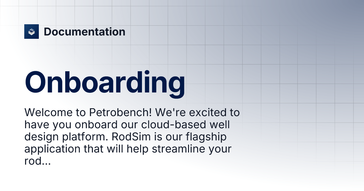 Onboarding | Documentation